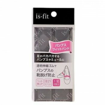 簡単装着で足と靴のフィット感を高め、靴脱げを防止します。透明な伸縮ゴムなので、装着していても目立ちにくいです。サイズ個装サイズ：1×6.5×14cm重量個装重量：9g仕様カラー:クリアフィット性生産国日本透明伸縮ゴムでパンプスの靴脱げ防止