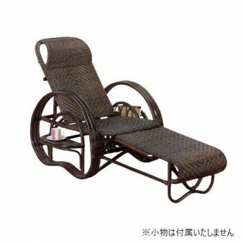 籐高級総アジロ編みのデラックスチェアーです。サイドにはテーブルとマガジンラックが付いています。背もたれ部は後方に100度、130度、160度と3段階にリクライニング致します。※沖縄・離島へのお届けはできません。サイズ幅79×奥行140〜17...