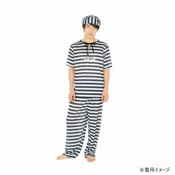 ゆったりサイズで着心地のよいプリズナーコスチューム。パンツのウエストはゴム仕様になっています。このまま寝てもよいくらいの安心感です。※セット内容をご確認の上ご購入ください。セット内容以外は含まれません。※洗濯はできません。※モニター発色の具...