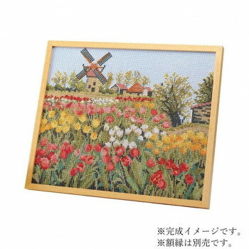 花々に囲まれた詩情あるれる美しいヨーロッパの風景を、クロスステッチキットにしました。技法は、すべてクロスステッチを使用しています。技術レベルは、上級者向です。※こちらは刺しゅうキットです。完成品ではありません。※額は別売です。(オリムパスフ...