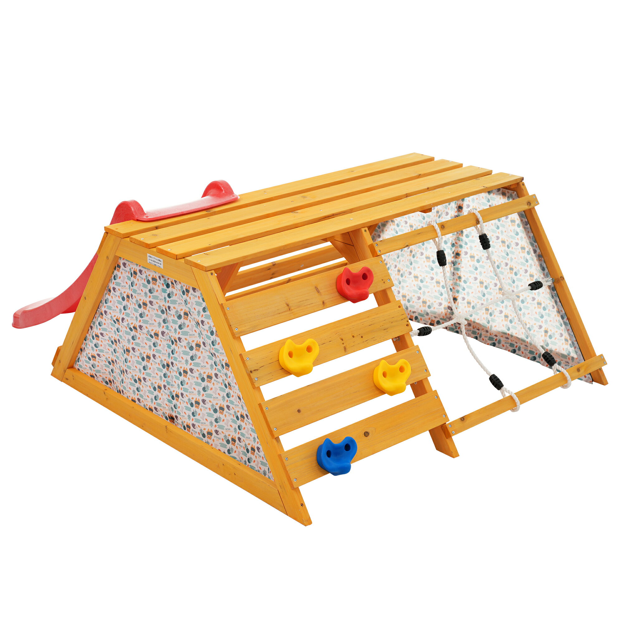 Product Features 【スギ材ジャングルジム　2人まで使用可能】 最大耐荷重はお子様1人あたり約50kg。 すべり台、トンネル、クライミングネット、クライミングストーン、プラットフォームなど、 多彩な遊具がセットになっており、遊...