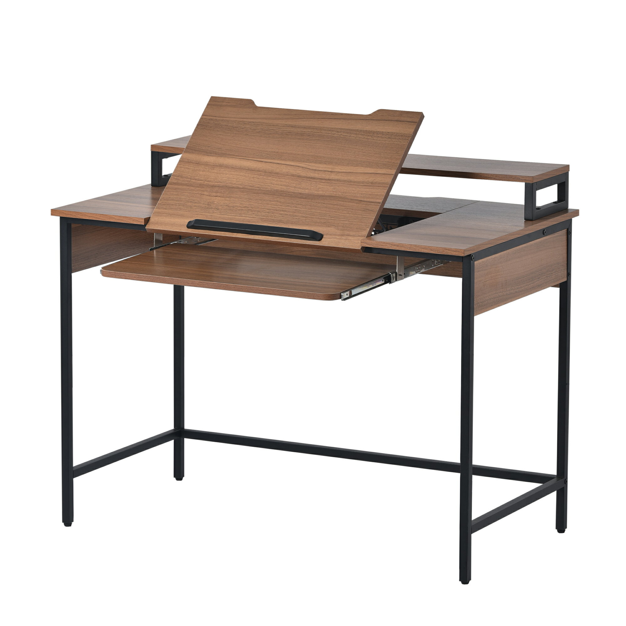 Product Features 【おススメポイント】 1.【木目の立体感まで再現した美しい天板】 なめらかな手触りで高級感があり、水や汚れに強く耐久性抜群。お手入れも簡単で、汚れた時もサッと拭くだけで清潔を保てます。 2.【多段階調節でき...