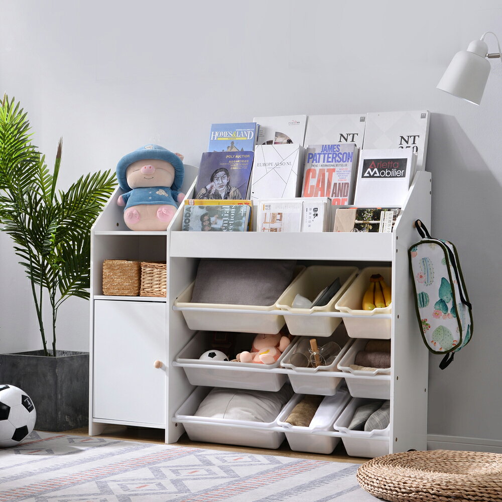 Product Features POINT 1【収納力抜群でお部屋すっきり】 小物類はまとめて整理でき、 お気に入りの雑誌や本はおしゃれにディスプレイできます。 POINT 2【しっかり置ける4段ラック】 ラック上部は4段の本棚仕様で、た...