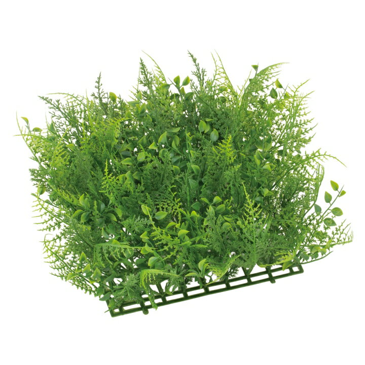 サイズ：35 x 35 x 15cm ベース24.5 x 24.5cm リーフ1.5〜18cm素材：プラスチック《この商品は、屋外対応商品です。》壁面はもちろん多彩なコンビネーションのアレンジが可能なマットです。屋外使用にも適した商品です。...