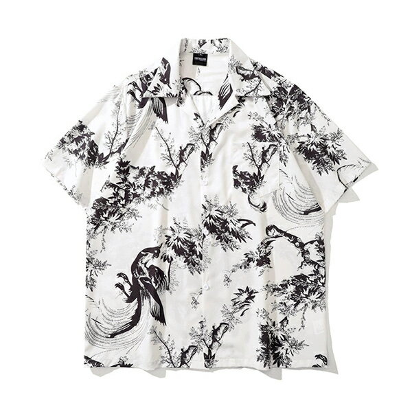 商品詳細 商品説明 植物柄の半袖オープンシャツ。 ダイナミックな柄ゆきと繊細なタッチが印象的です。 白黒で仕上げ、クールな夏ルックが完成する一枚。 モノトーンコーデはもちろんですが、カラーボトムにもマッチしそう♪ 【商品番号】mmm397 ...