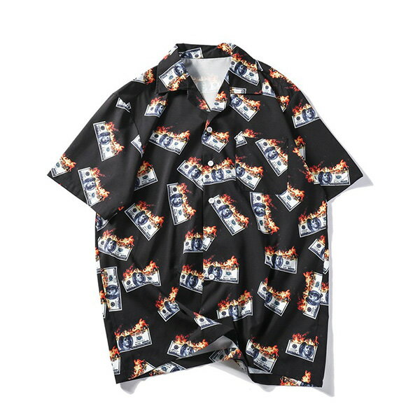 商品詳細 商品説明 人気のマネー柄の半袖オープンシャツ。 今回はドル札が燃えているグラフィックです。 熱く燃え上がるお札の柄は何とも秀逸！ ハードでカッコいいストリートコーデが仕上がる一枚です。 【商品番号】mmm401 素材 【ポリエステ...