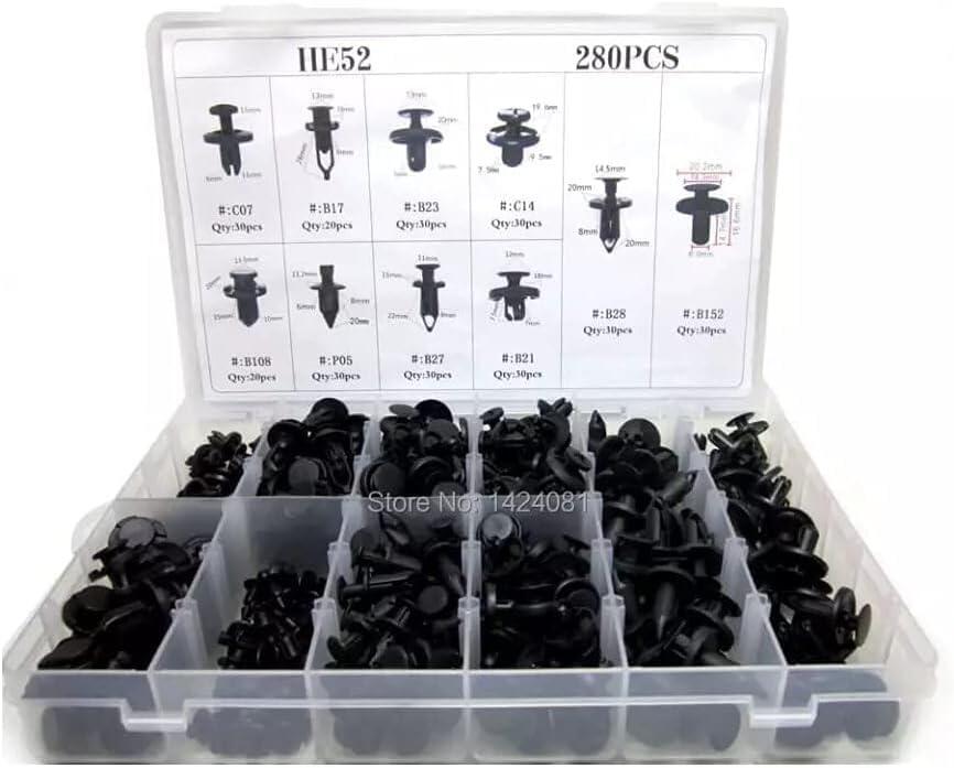 【Deepa Ribusu】プッシュリベット クリップ 10種類 280個セット クリップ 車 クリップ ピン ケース付き【仕様】 セット内容：プッシュリベット クリップ 10種類 合計280個 付属品：専用収納ケース 対応穴径（例）：6m...