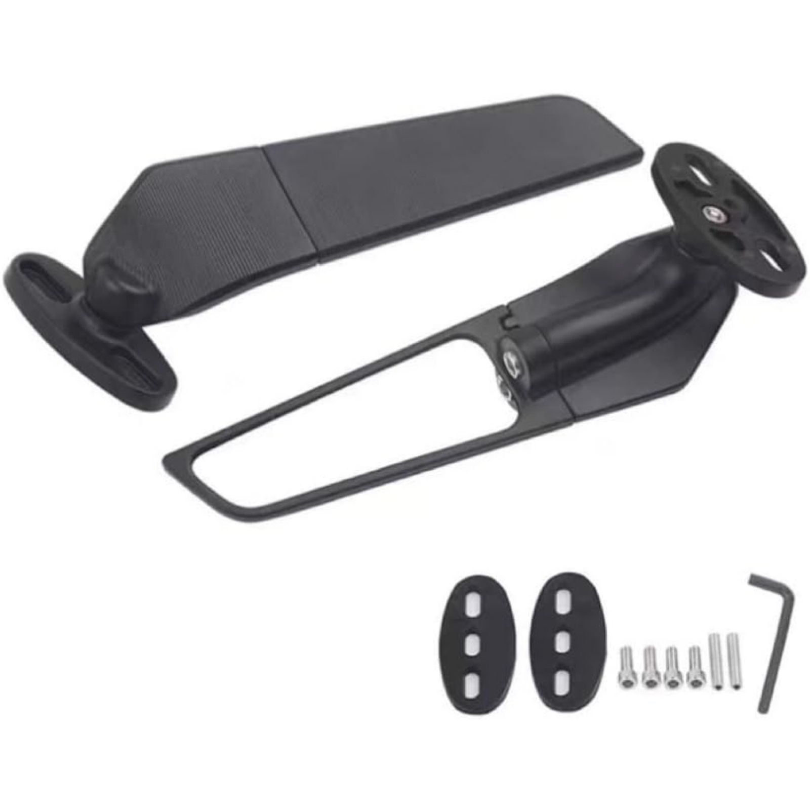 【Deepa Ribusu】スリム ウイング ミラー カウルミラー 汎用 Z750S ZRX1200S ZZR1200 ER-6F Ninja250R Ninja400 Ninja650R ニンジャ【仕様】 タイプ：汎用 カウルマウントミラ...