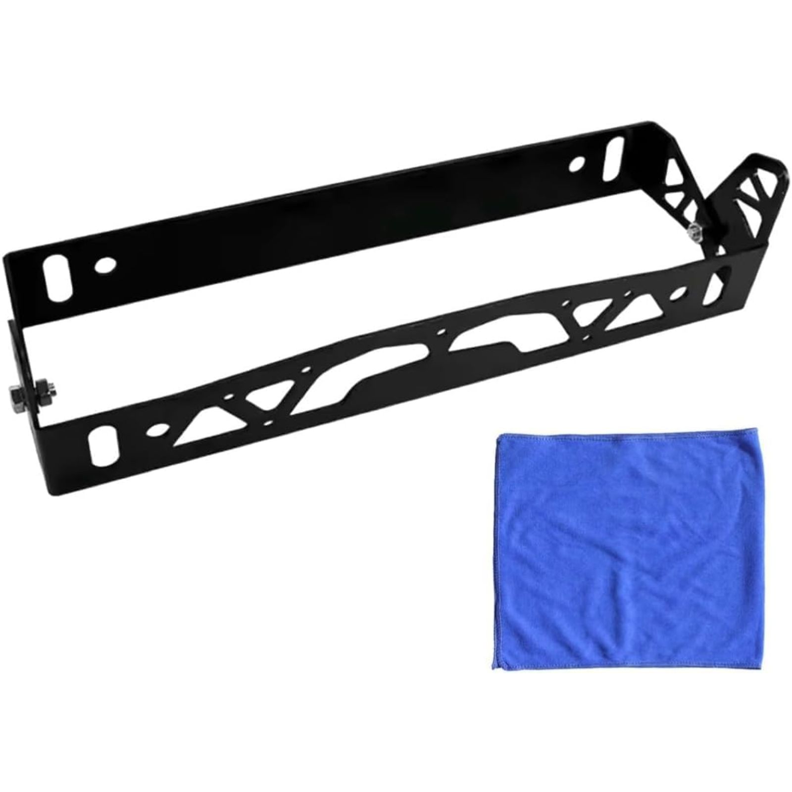 【Deepa Ribusu】ナンバーステー 車 ナンバープレートステー 角度 調整 タオル付き アルミ ホルダー ナンバーフレーム ナンバープレート ウイングステー ステー プレートフレーム バリ 小傷 色ムラ 交換 カスタム 修理 互換品...