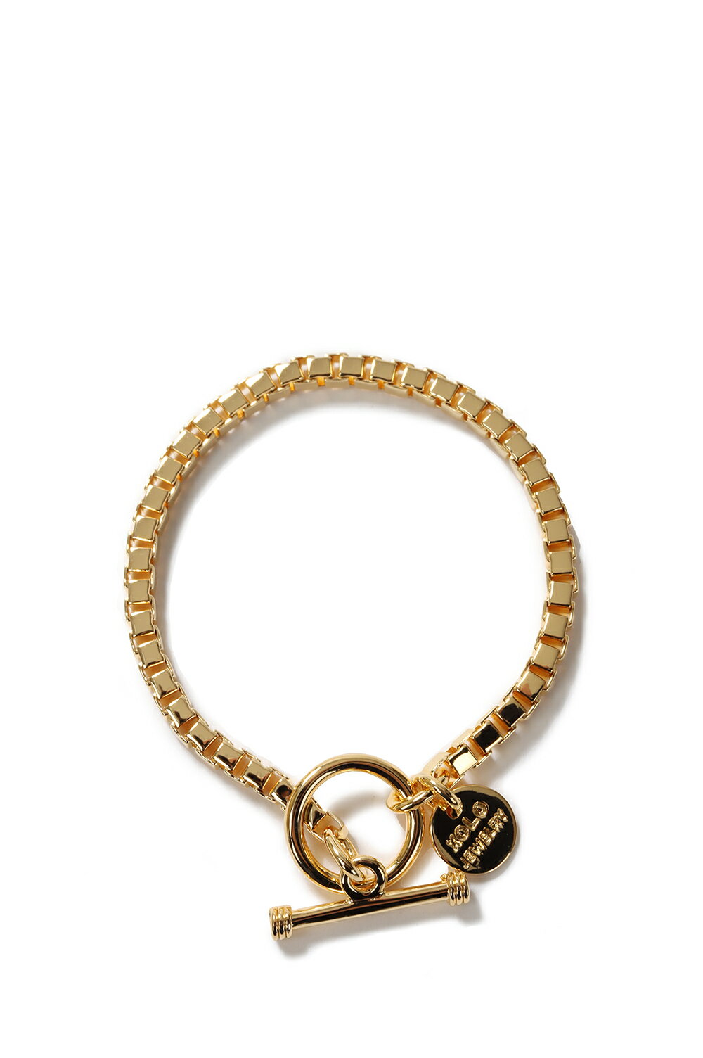 サイズ表　サイズ全長幅19cm18cm0.4cm商品情報商品名Venetian Link Bracelet -4mm- -Gold- (XOB076-19G)素材silver925取扱ショップ ZOETROPE by Intention（ゾ...