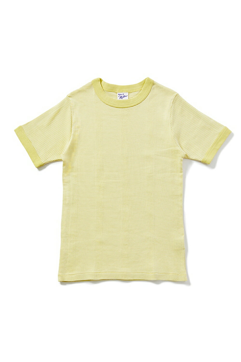 下記のカラーもご用意しておりますMNT-NVCGRAYBLK-W3WHT-NG サイズ表　サイズ着丈身幅肩幅袖丈FREE57cm39cm34.5cm20cm商品情報商品名Panel ribbed T-shirt - YEL-WH (849C...