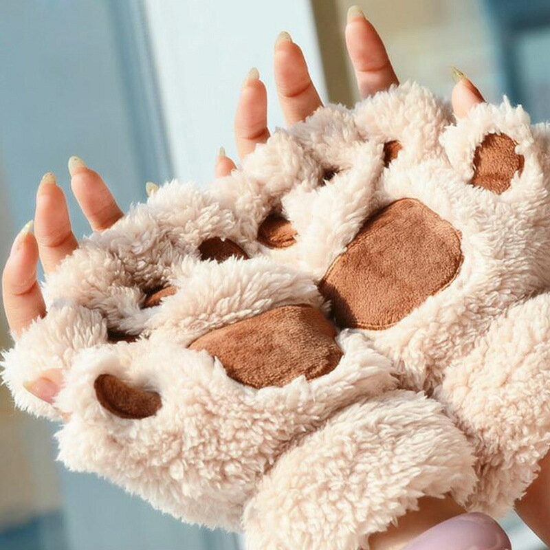 この商品について 素材構成: フリース；通気性の良い素材と人間工学に基づい設計され、手の保護と快適さの両方も実現されます。サイズ：:掌の幅:15cm；手の周長:21．5cm 可愛い 防寒手袋 レディース ファッション小物 ハーフフィンガー ...