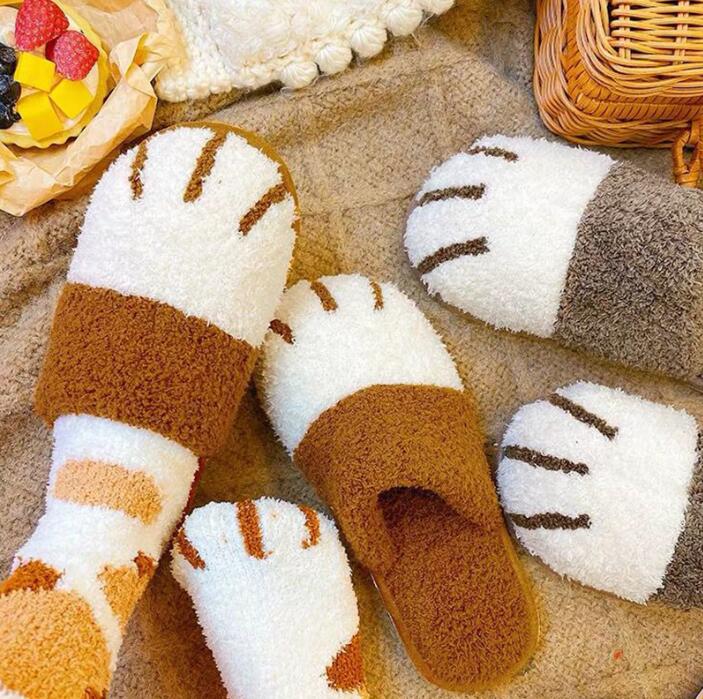 この商品について ★ お洒落可愛い猫爪スリッパ、2色配色ツートンカラー、ほかにない可愛さで女性達に人気。 ★ ネコの手が可愛い冬用ルームシューズ、フワフワモコモコ猫ちゃんスリッパで裸足でも暖かくて履き心地よい。 ★ 45度でも滑らない靴底加...