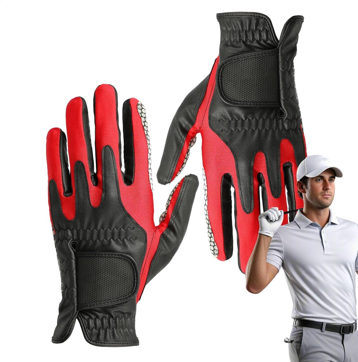 この商品について 安定性の向上：左手の右手ゴルファー左手ゴルフグローブは、安全なホールドのためのスリップアンチスリップデザインを提供し、自信と簡単にボールを打つことができます。手袋は非常に安定しています 衝撃吸収効果：最先端の衝撃吸収材を備...