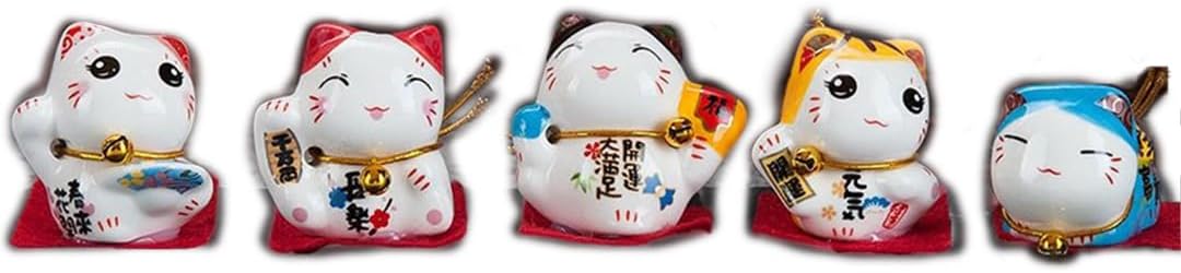 この商品について 1. 【商売繁盛の縁起物】かわいらしいミニ猫の置物で、車内や店舗のインテリアとしても最適です。開運や福を招くとされる招き猫の意味を持ちながら、癒しの気をもたらします。厄除けや商売繁盛の願いを込めた焼き物の置物で、新年のギフ...