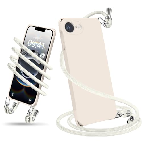 ■商品説明■ iPhone 16e / iPhone 17e ケース ショルダー シリコン スマホケース アイフォン 16e カバー 耐衝撃 肩掛け 斜めかけ 薄型 軽量 紐付き 斜めがけ ストラップ付き ネックストラップ 長さ調整可能 取...