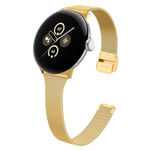 ■商品説明■ Google Pixel Watch 4 / 3 41mm バンド ベルト ステンレス 金属ベルト 交換ベルト Google Pixel Watch 4 / 3 / 2 / 1 41mm 時計バンド (金) 対応機種 Goog...