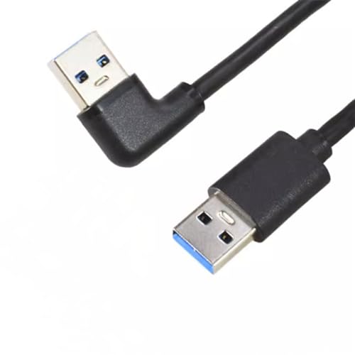 ■商品説明■ USB 3.0 L型 ケーブル 方向変換 上下左右90°変換ケーブル USB・A (オス) -USB・A (オス) USB 3.0 ケーブル タイプA-タイプA オス-オス 金メッキコネクタ 高耐久性 USBケーブル 両端 オ...