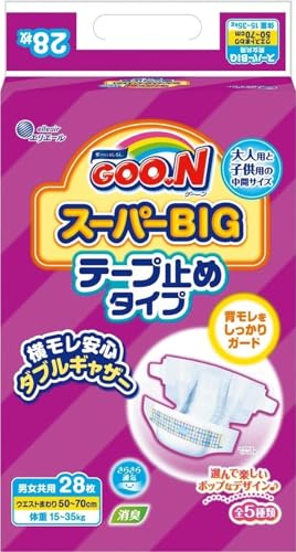 テープ式ホワイト/28シート（x 1)/-・Size:28シート（x 1)PatternName:テープ28枚・パッケージ個数:1・タイプ : テープ・サイズ(目安の体重) : ビッグ (15~35kg)・ウエストまわり : 50-70cm...