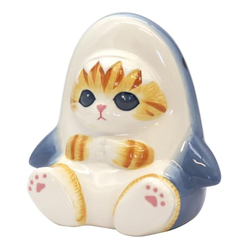 猫型サメにゃん/サイズ：約H152×W155×D147mm/4994209068342・パッケージ個数:1・サイズ：約H152×W155×D147mm・材質：陶器・原産国：中国・かわいさが詰まった大きめサイズの貯金箱です！ プレゼントやお部...