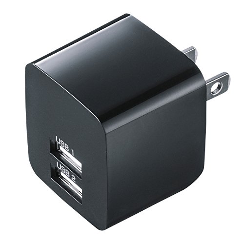 ブラック/-/ACA-IP44BK・Color:ブラック・パッケージ個数:1・USBポートを2ポート搭載しUSB機器を2台同時に充電できるキューブ型のコンパクトなUSB充電器です。（2ポート合計で最大2.4Aまで）・USB出力は最大2.4A...