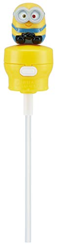 ストローミニオンズ/500 ml/PSHC6-A・パッケージ個数:1・サイズ:本体=直径4×奥行4.8×長さ19cm 500ml用チューブ=約12.5cm 350ml用チューブ=約6cm・素材・材質:フタ・本体・プッシュボタン・ストロー吸い...