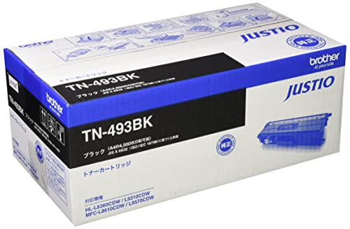 ブラック/A4/TN-493BK・Color:ブラックPatternName:単品・パッケージ個数:1・対応機種:HL-L9310CDW、HL-L8360CDW、MFC-L9570CDW、MFC-L8610CDW・ブラザー純正インクは製品本...