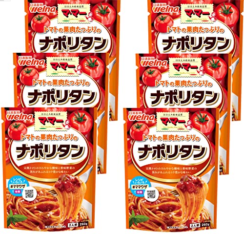 ナポリタン-/260グラム (x 6)/-・パッケージ個数:6・内容量:260g×6個・商品サイズ(高さ×奥行×幅):180mm×135mm×165mm・原材料:トマトペースト、トマト・ジュースづけ、たまねぎ、砂糖、にんじん、マッシュルーム...
