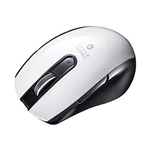 Bluetoothホワイト/-/MA-BTBL171W・Color:ホワイトStyle:Bluetooth・パッケージ個数:1・両サイドにサイドボタンを備えたBluetoothブルーLEDマウスです。・完全左右対称のサイドボタン付きマウスで...