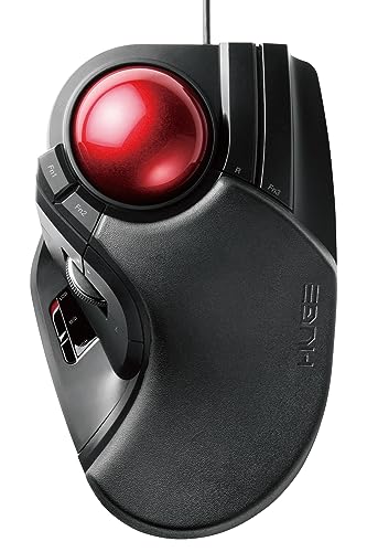 有線ブラック/-/M-HT1URBK・PatternName:単品・パッケージ個数:1・直径52mmの大型ボールを採用したことで、一度の操作でポインタをより広範囲に動かせる人差し指・中指操作タイプのトラックボールマウス“HUGE”です。・手...
