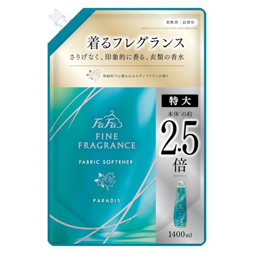 なし/-/4902135672748・パッケージ個数:1・素材・製造方法からこだわったプレミアム柔軟剤。心地よいモダンフラワーの香り。・着るフレグランス　さりげなく、印象的に香る、衣類の香水・1400ml 詰替 大容量商品紹介 素材選定・製...