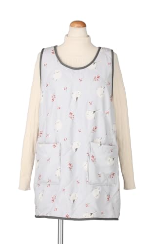アカイミシマエナガ グレイ/約80cm丈/BW-104-26・パッケージ個数:1・製造：中国・素材：ポリエステル100％・サイズ：約80cm丈・裏ボア付きのあったか仕様。両サイドボタン付きで着脱簡単。・水仕事や家事の邪魔になりにくい袖無し仕...