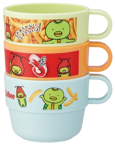 お菓子シリーズかっぱえびせん/-/KS31-71282・Color:かっぱえびせん・パッケージ個数:1・サイズ：横10.4×径8.2×高6.3cm・材質：ポリプロピレン・原産国：日本積み重ねてコンパクトに収納できる、便利な柄違いコップの3個...