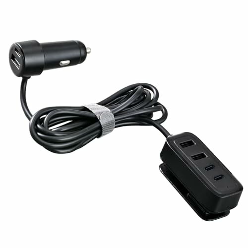 ブラック/-/F361・USB-Aが3つ、USB-Cが3つの合計6つのポートを備えたDC/USB出力変換充電器です。・車種を選ばないDC12?24V入力対応です。・DCプラグから約2mのケーブルによる取り回しが可能なセパレートケーブルタイプ...