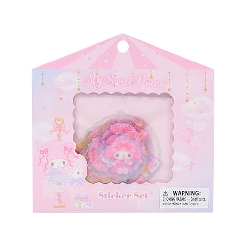 エクレクティックステッカーセット/-/250350・Color:ステッカーセット・本体サイズ：パッケージ:約幅12×奥行0.3×高さ12cm。主な材料・原料：PET・透明ホログラム加工。対象年齢3才以上。・(C) 2025 SANRIO C...