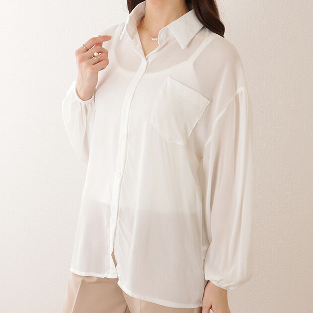 ⇒ 買い物ガイドはこちら■商品説明 清涼感たっぷりのシアー素材で仕立てた、トレンドライクなブラウス。 ふんわりと空気感のあるバルーン袖で、女性らしい雰囲気におつくりしました。 どんな装いにも取り入れやすいベーシックなルックスで、カジュアルに...