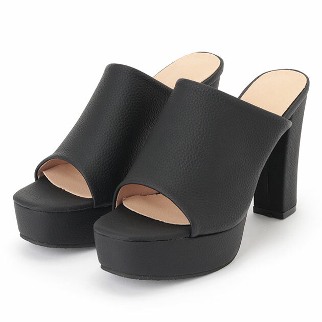 ⇒ 買い物ガイドはこちら■商品説明 レザー調の素材が高見えするミュールサンダル。 幅広のアッパーを採用しつつも、オープントゥで抜け感のある足元に。 ハイヒールながらもプラットフォームで傾斜をやわらげ、太ヒールに設定することで安定感のある履き...