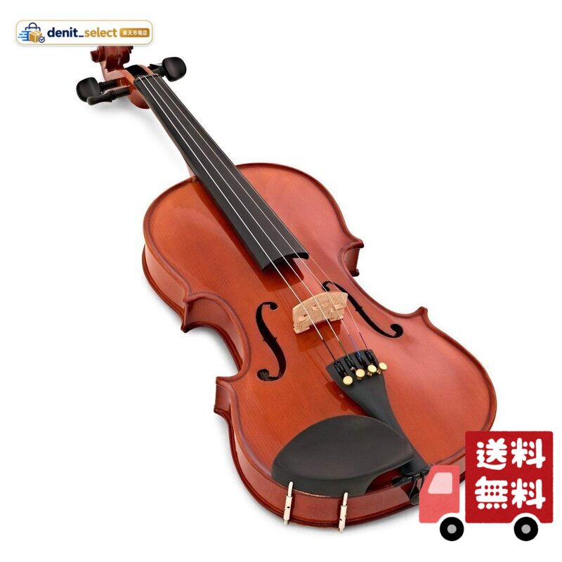 スペック:トップ:ソリッドスプルース、バック&サイド:ソリッドメイプル、ネック:メイプル フィンガーボード:ブラックハードウッド、ペグ:ブラックハードウッド、チンレスト:ブラックハードウッド 適応身長(目安):110cm ~ 115cm 付...