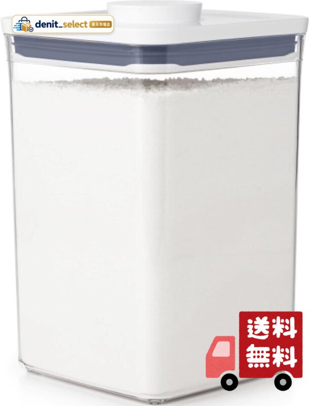 サイズ:L約16xW約16XH約24cm 生産国:中国 OXO ポップコンテナは、片手でボタンをプッシュするだけで簡単に開閉できる乾燥食品用 保存容器 柔らかいシリコンでしっかり 密閉 でき、小麦粉 ・ コーヒー豆 ・ プロテイン ・ 砂糖...