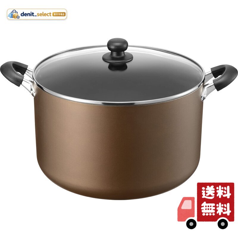 商品サイズ:約 幅45.5×奥行33×高さ26.5cm、重量:約2900g 素材: アルミニウム 色: ブラウン 仕上げタイプ: にくい,ふっ素