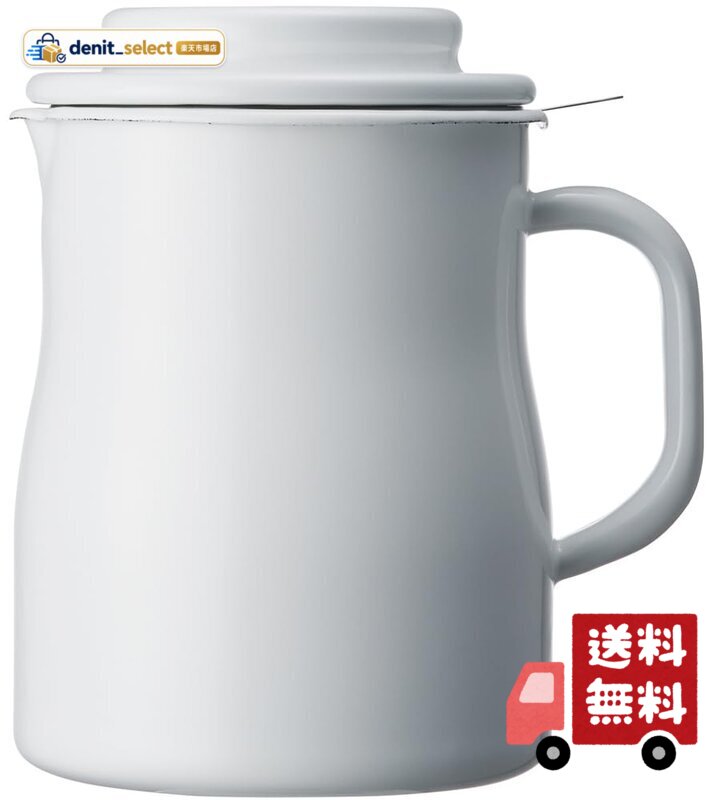 サイズ:18.5×14×21cm 本体重量:約850g 適正容量:0.8L (ろ過器が入っていない状態の満水容量:2.3L) 素材・材質:本体・蓋/琺瑯 ろ過器・こし網/ステンレス カートリッジ/活性炭入り不織布 生産国:日本