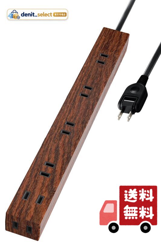 ACアダプタもすっきり接続できるスリムタップです。 タップの差込口の間隔が約58mmと通常のタップと比較して広く、ACアダプタもすっきり接続可能です。 トップの5個口に加え、サイドに1個口を装備し、幅広の機器を接続する場合に便利です。 AC...