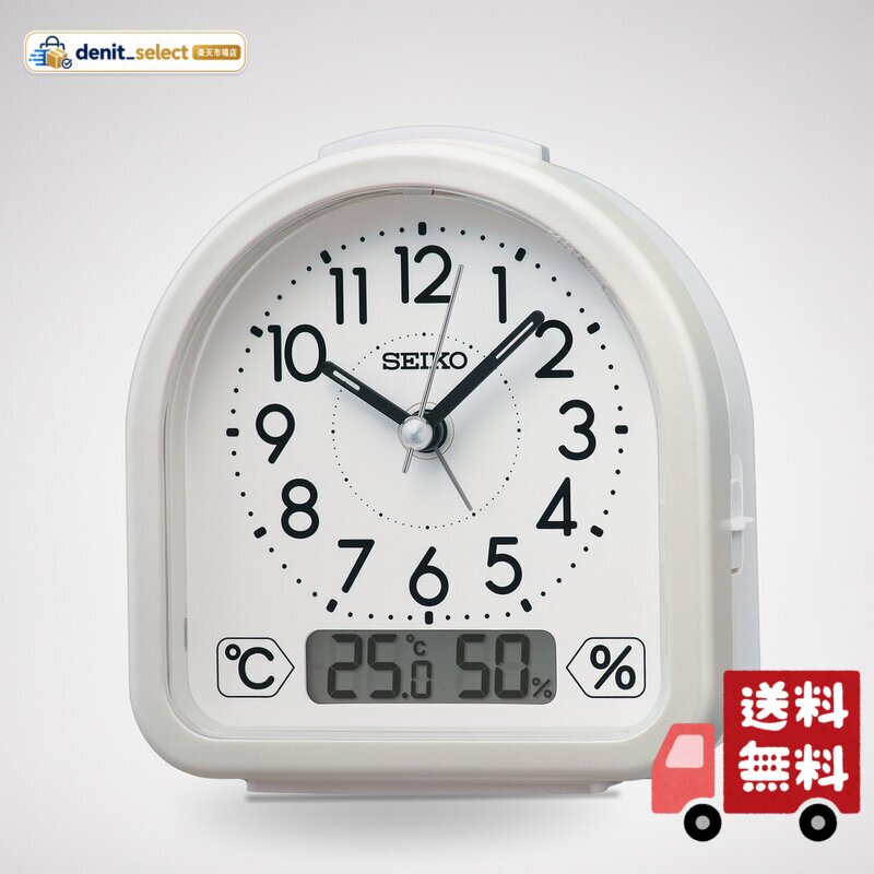 付属品:電池(単3マンガン×2個) クオーツ時計 電子音アラーム スイープセコンド 温度・湿度表示