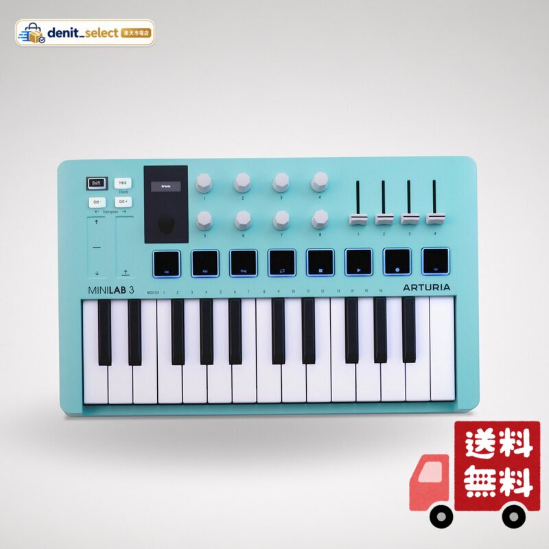 手にしたその日から音楽制作を楽しめる、コンパクトな MIDI キーボード&パッド・コントローラー。 ミニディスプレイとフェーダーを新たに搭載。高いコントロール性能と抜群の使いやすさを実現。 Analog Lab IntroやAbleton ...