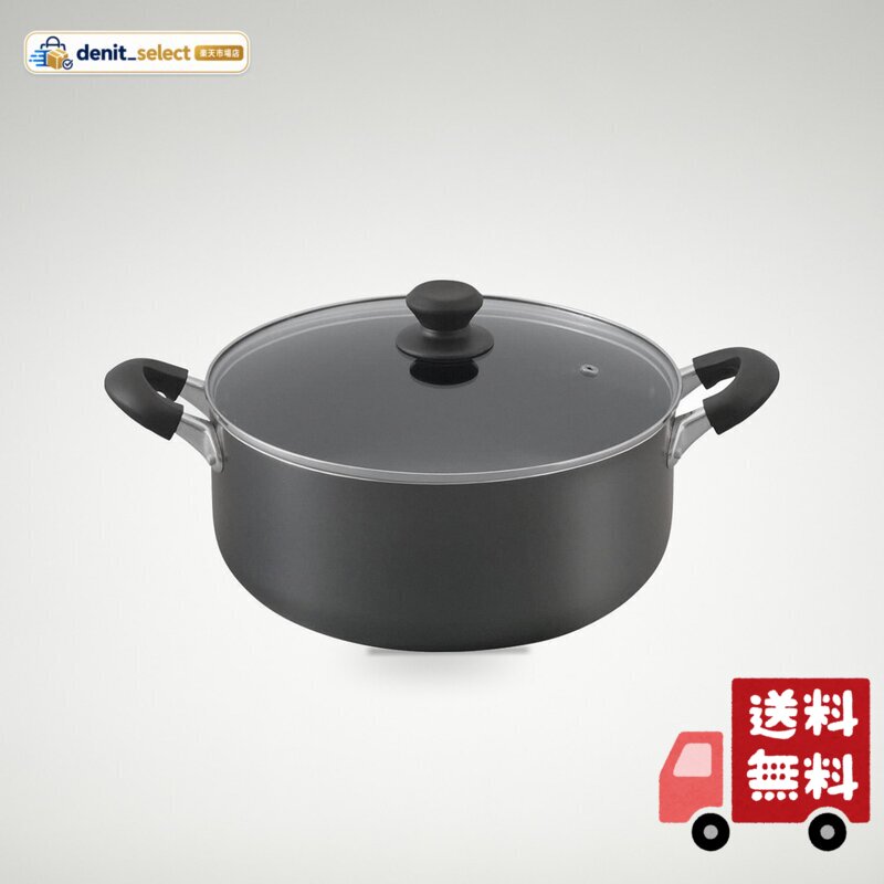 商品サイズ(cm):幅約41.0×奥行約529.0×高さ約18.0 / 質量:約1.9kg(ガラスふた含む) / 寸法(cm):なべ直径約28、なべ深さ約12.5、ガラスふた直径約28 / 満水容量:約7.1L 対応熱源:IH200V、IH...