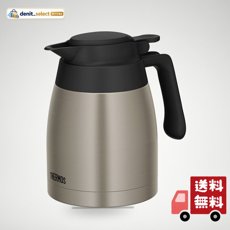 食洗機対応の卓上ポットが新登場! 本体サイズ(約):幅18.5×奥行12.5×高さ18.0cm、本体重量(約):600g、容量:1.0L 生産国:中国 保温効力:66°C以上(10時間)/ 保冷効力:11°C以下(10時間) 素材:内びん:...
