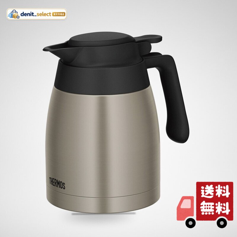 食洗機対応の卓上ポットが新登場! 本体サイズ(約):幅18.5×奥行12.5×高さ18.0cm、本体重量(約):600g、容量:1.0L 生産国:中国 保温効力:66°C以上(10時間)/ 保冷効力:11°C以下(10時間) 素材:内びん:...