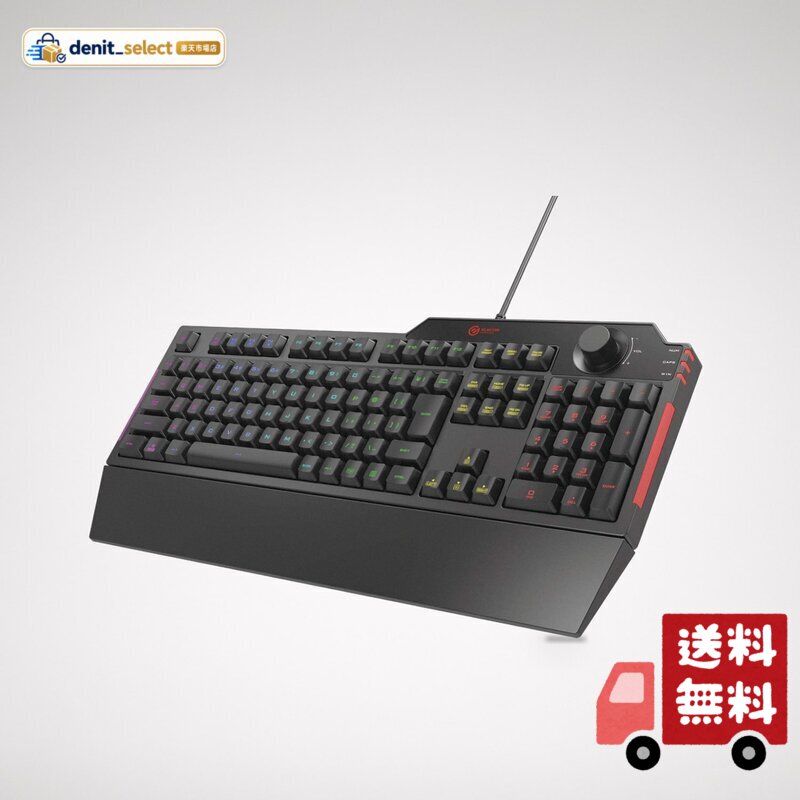 操作性抜群のロータリー式ボリュームツマミを採用。スピーディーで直感的なボリューム操作を実現します。 RGB LEDバックライトを搭載。キーライティングのパターンや色、明るさをお好みに合わせて簡単にカスタマイズでき、ゲームへのさらなる没入感を...