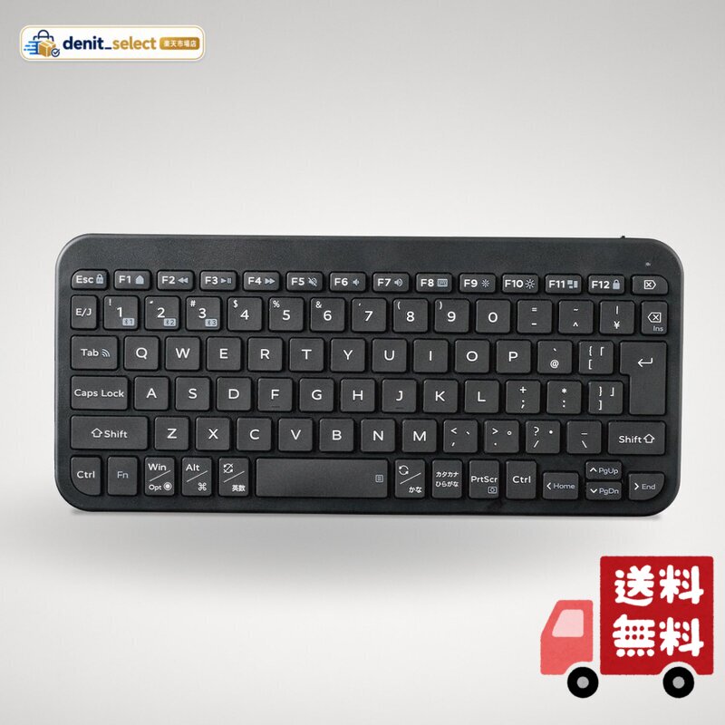 打ちやすさにこだわった、Bluetooth(R)軽量・薄型ミニキーボードです。 軽やかに持ち運べる重量約290g、最薄部約7mmの軽量薄型設計。 Bluetooth(R)HOGPに対応したパソコンであれば、レシーバーを接続することなくマウス...