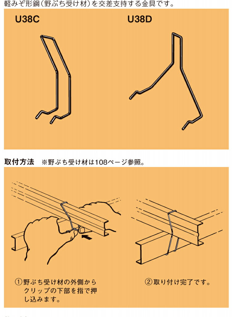 【楽天市場】＜あす楽＞（ネグロス電工）U38D 軽みぞ形鋼用交差金具 50個入り：電材BlueWood